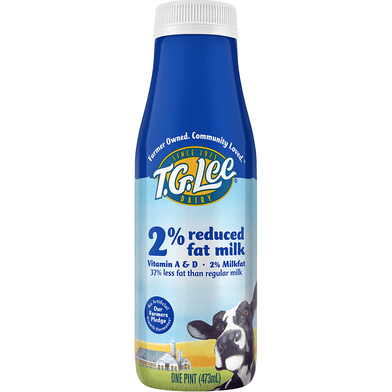 2% Reduced-Fat Milk Plastic Pint - T.G. Lee® Dairy
